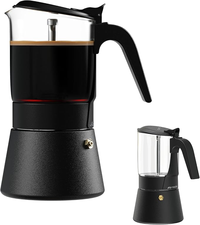Joy Resolve | Clearbrew Moka Pot Black (360ml) | kapok
